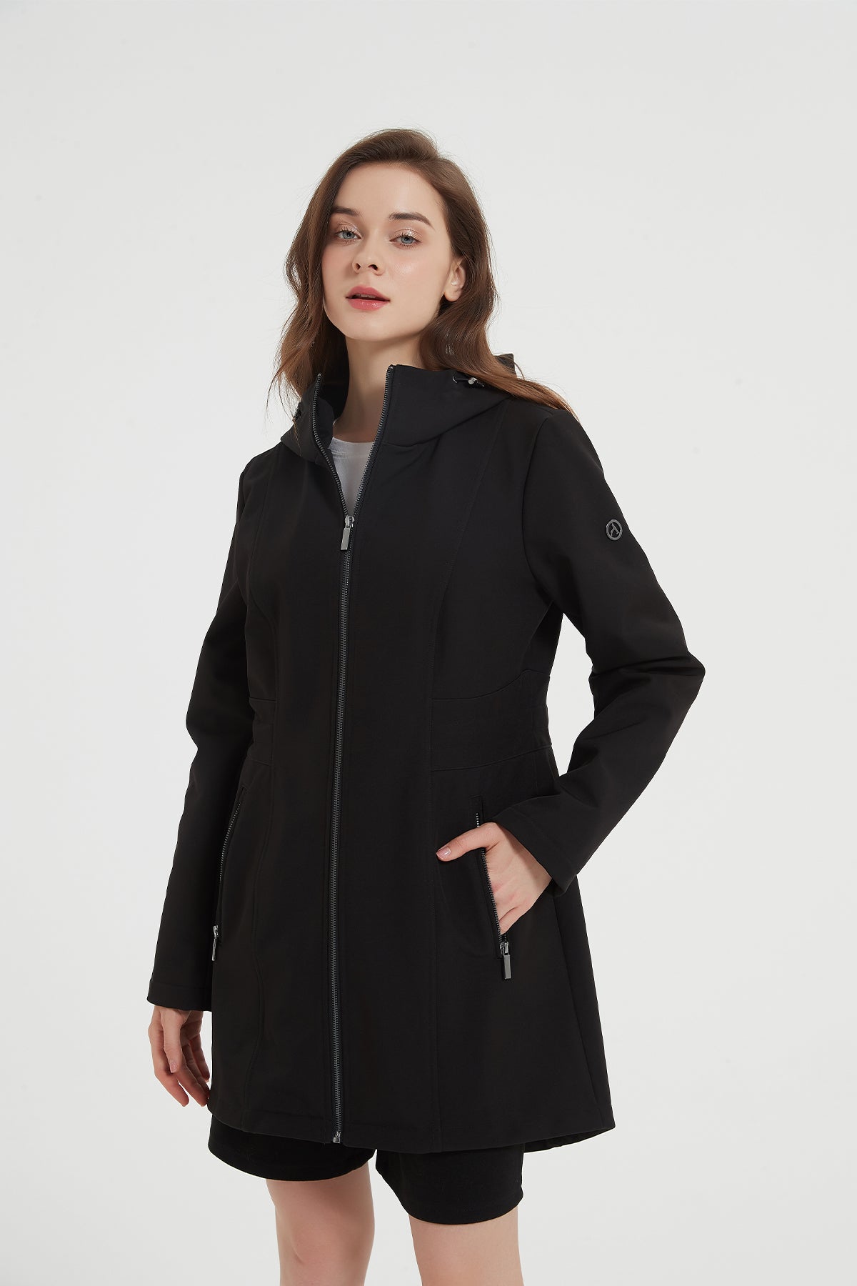 Softshell Anorak Jacket zipper hoodies for women- IKAZZ